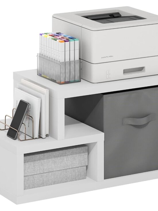Office | Viola Storage Shelf 2tier Storage Rack With A Cube Drawer Bin ...